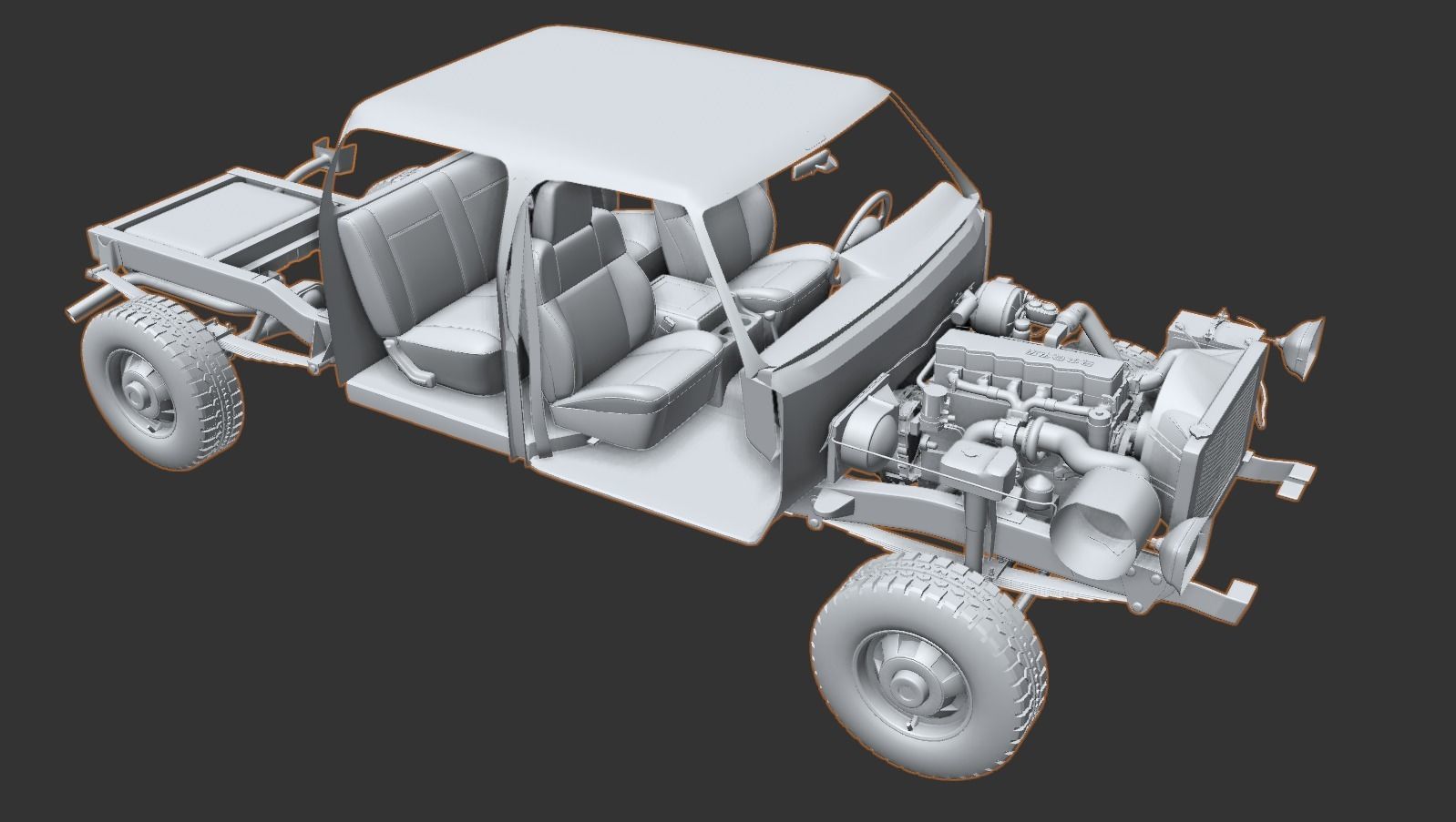 DODGE POWER RAM 250 CREWCAB 1991 3D model | CGTrader