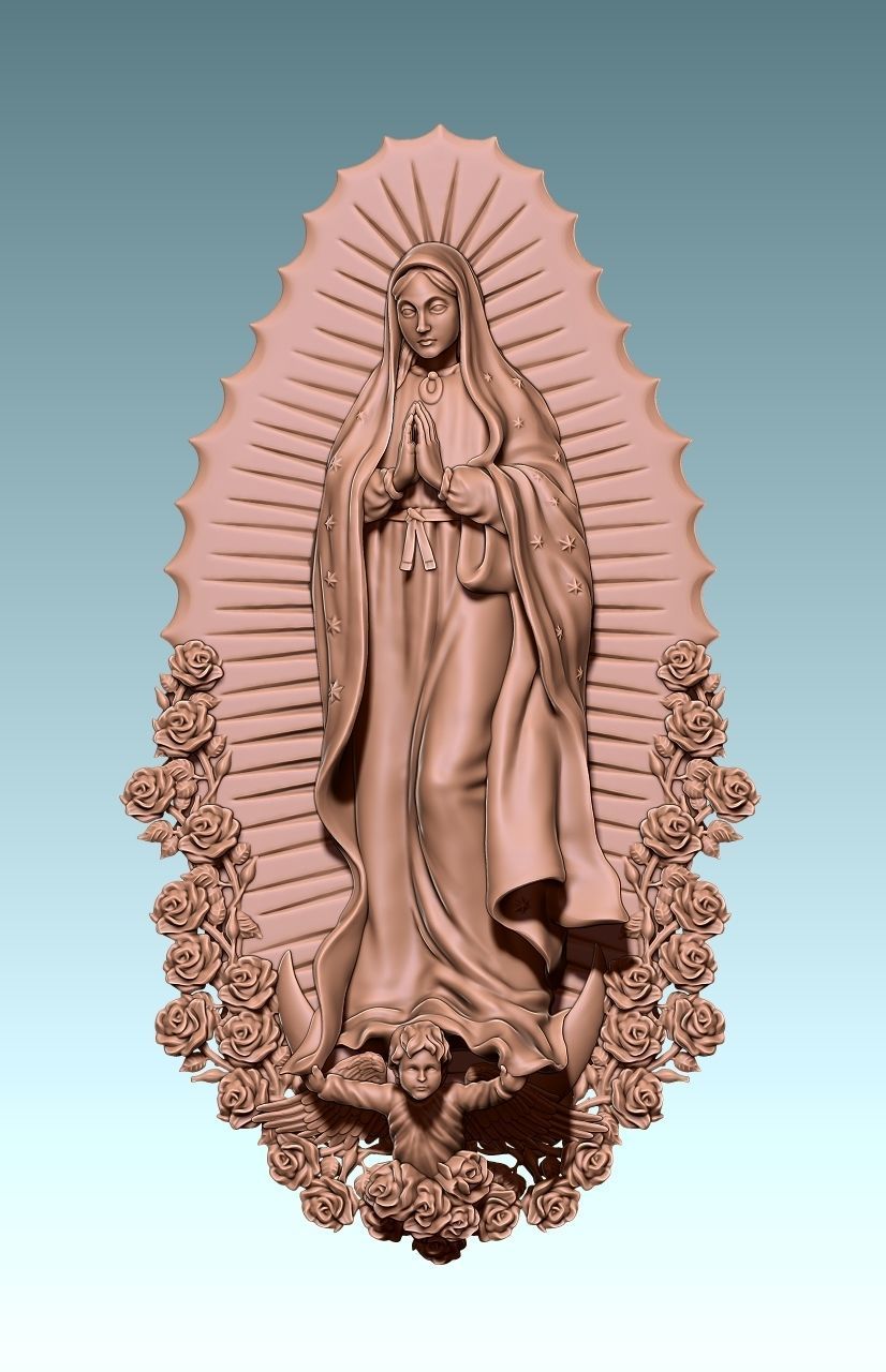 Our Lady of Guadalupe - Relief - Mexico - CNC and 3D model 3D printable ...