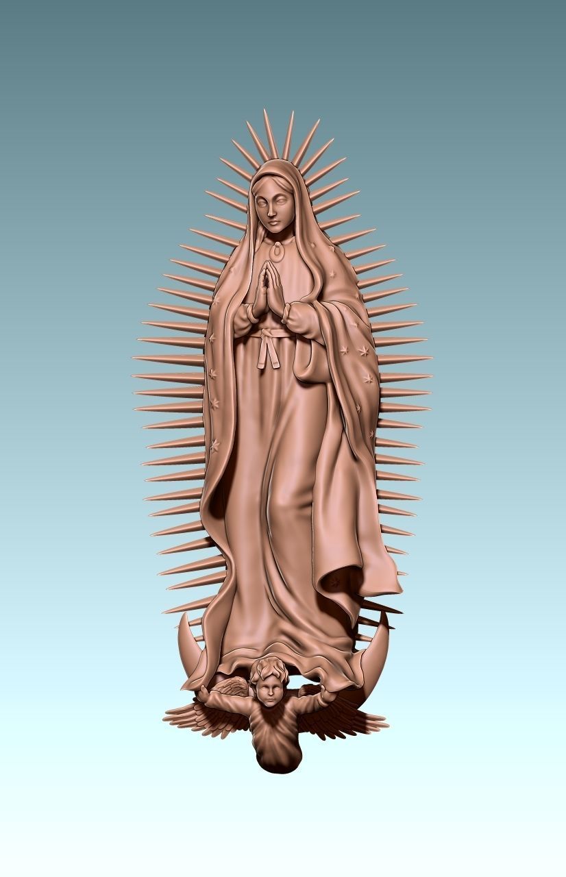 Our Lady of Guadalupe - Relief - Mexico - CNC and 3D model 3D printable ...