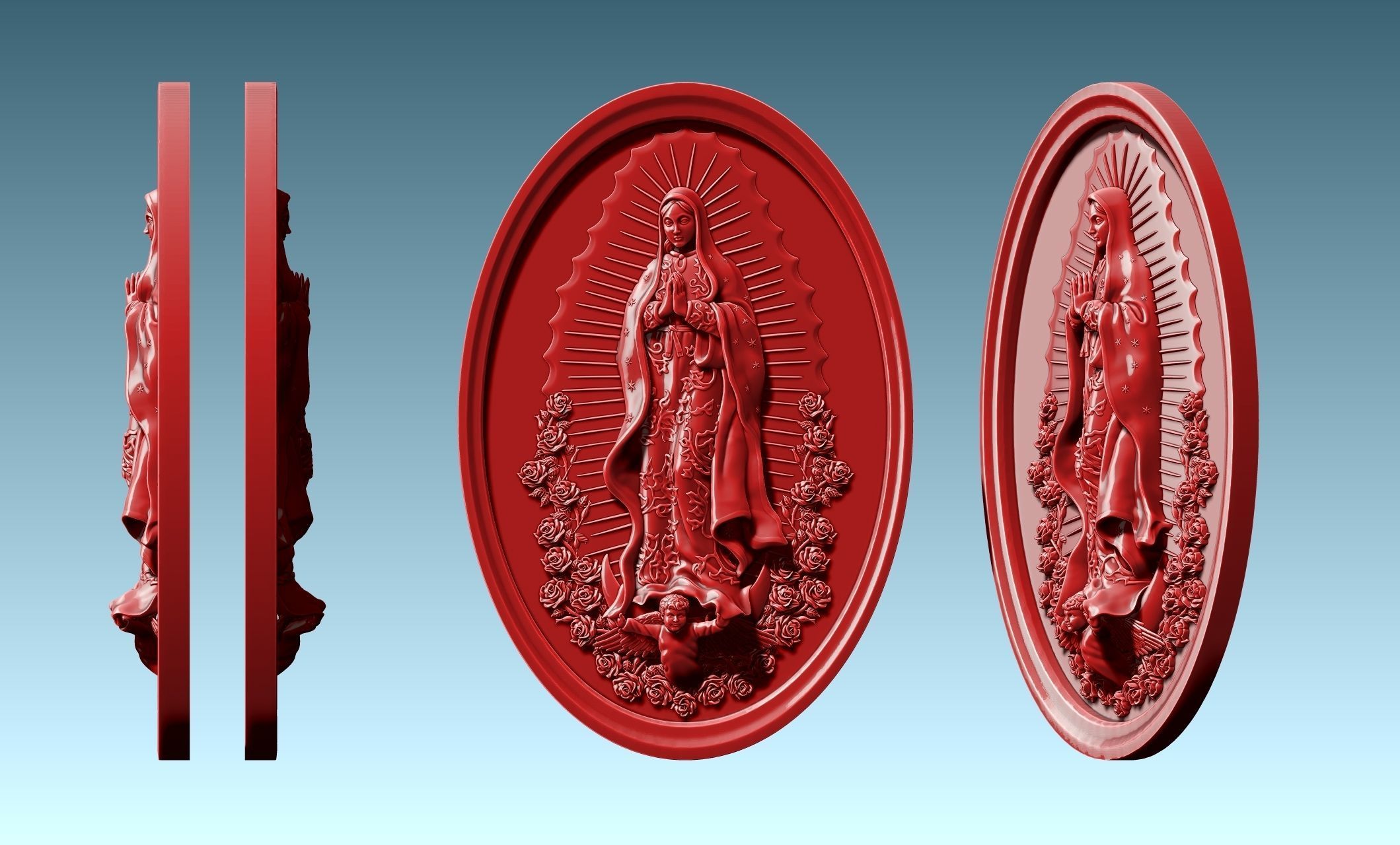 Our Lady of Guadalupe - Relief - Mexico - CNC and 3D model 3D printable ...