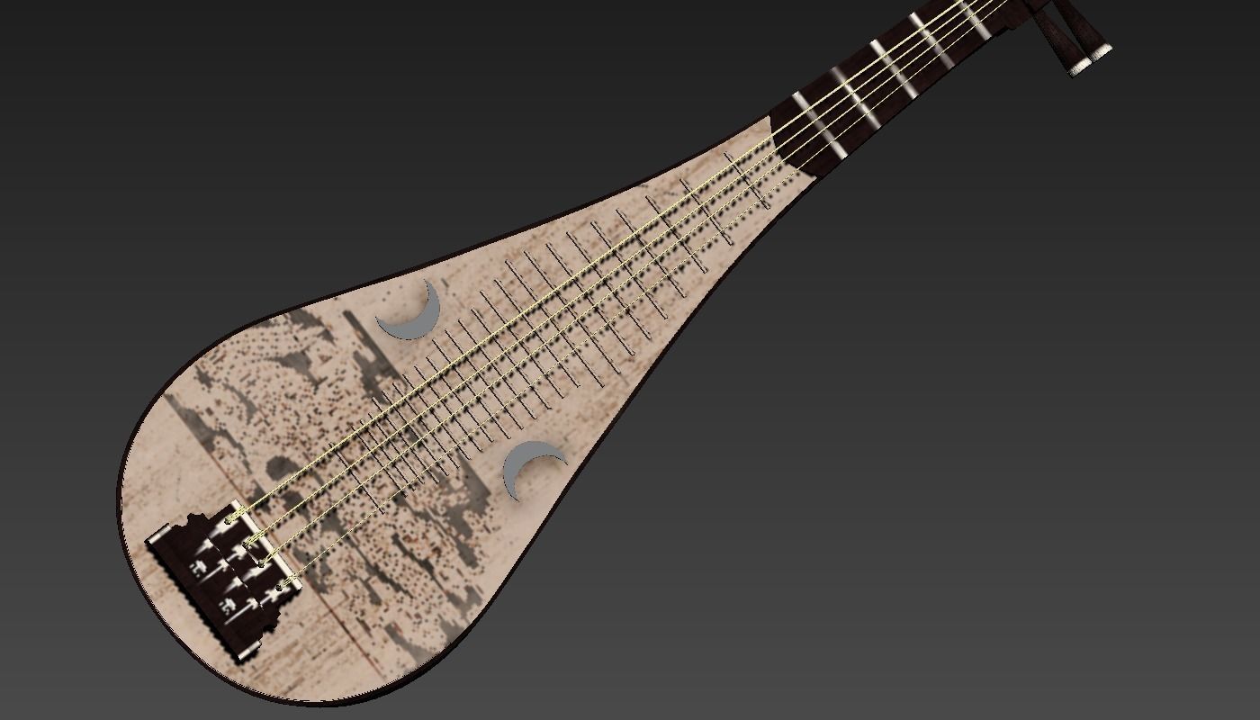 Chinese Lute free 3D model | CGTrader
