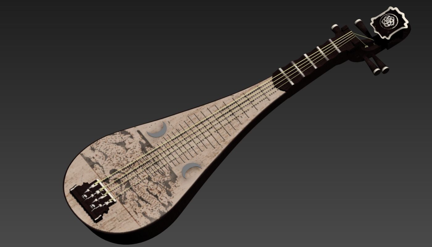 Chinese Lute free 3D model | CGTrader