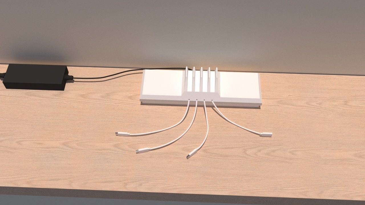 multi-tap phone charger free 3D model | CGTrader