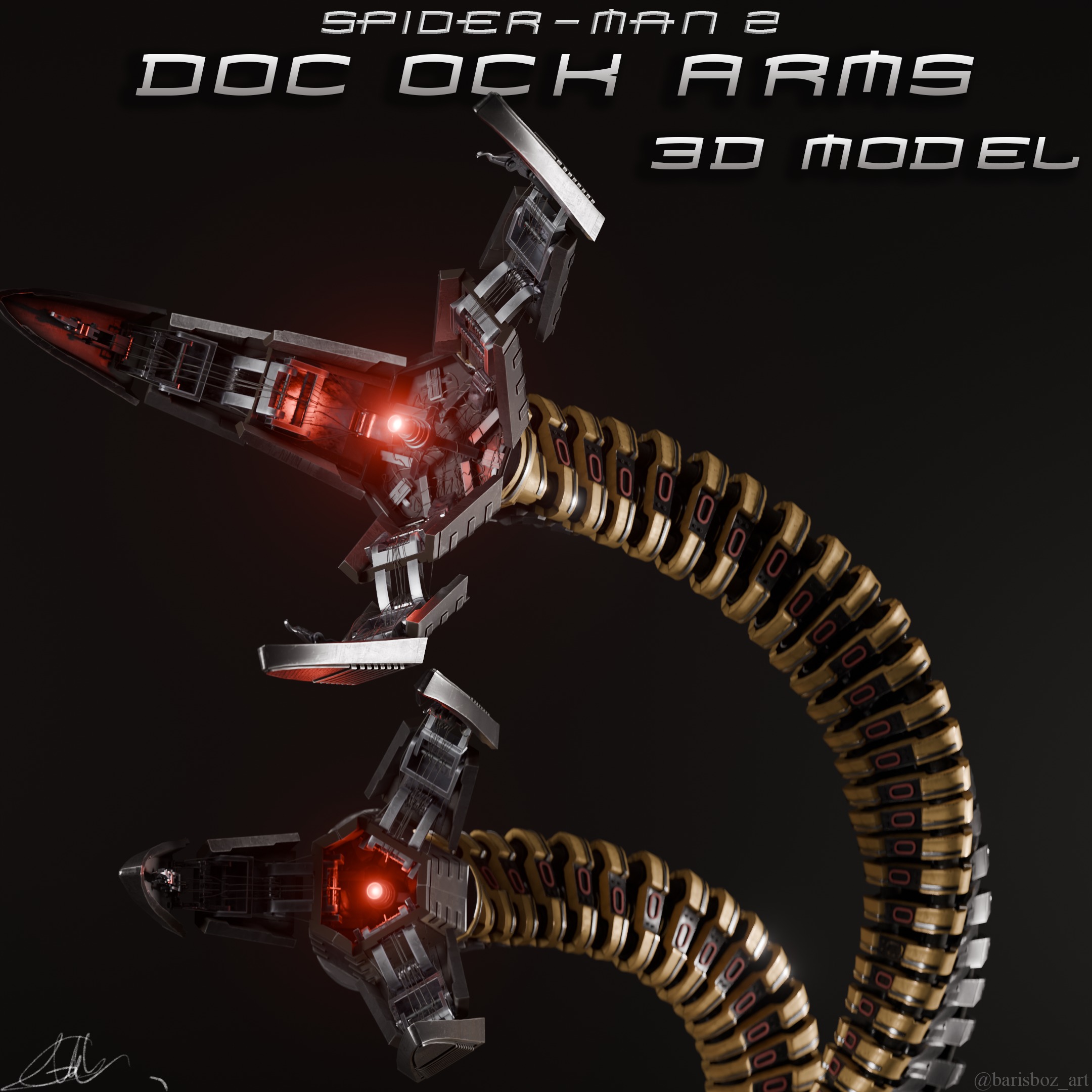 Spider-Man 2 Doc Ock Arms Rigged 3D model rigged | CGTrader