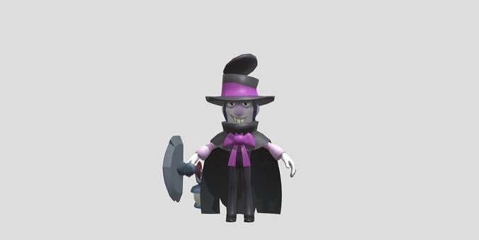 Old Mortis For Renders With Bones Brawl Stars 3d Model Rigged Cgtrader
