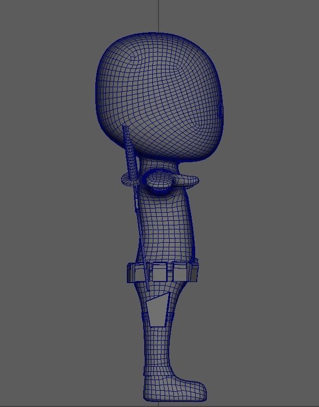 Chibi Deadpool free VR / AR / low-poly 3D model rigged | CGTrader