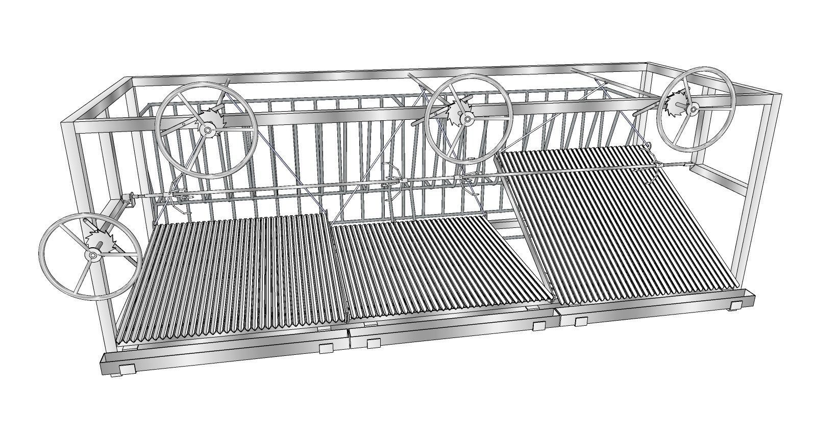Grill with ASADO support 3D model | CGTrader