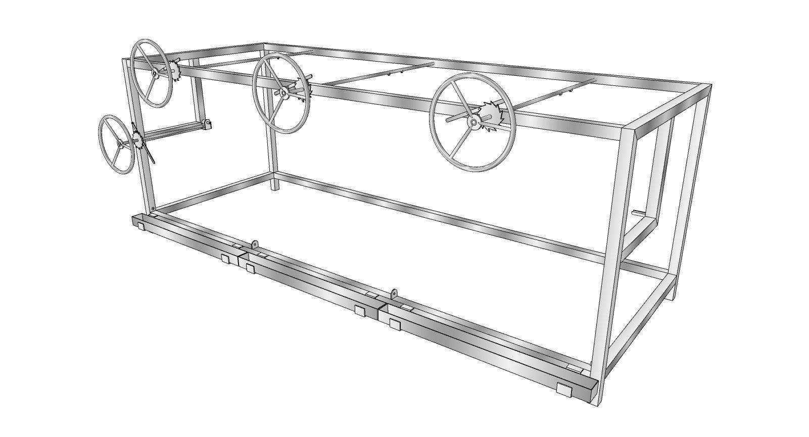 Grill with ASADO support 3D model | CGTrader