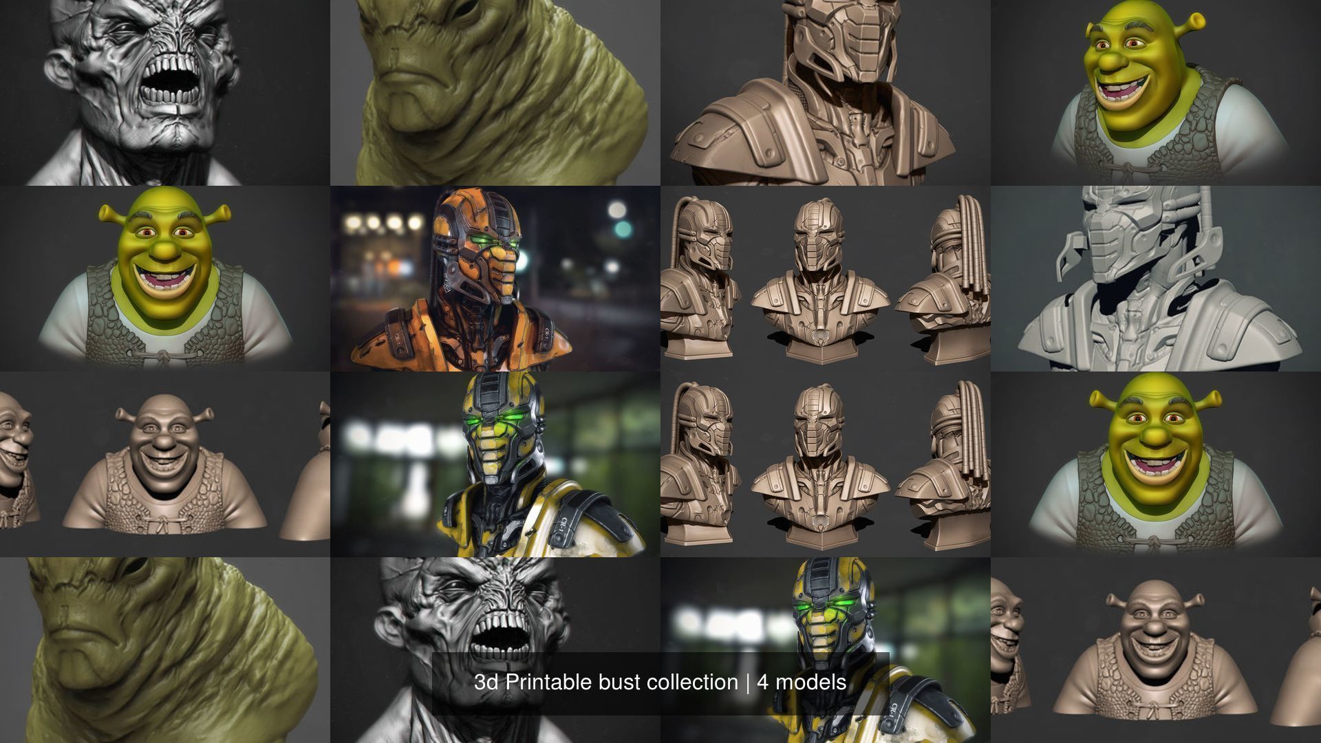 3d Printable bust collection | CGTrader