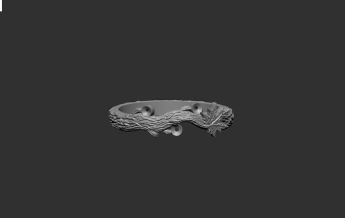 branch ring 3D model 3D printable | CGTrader
