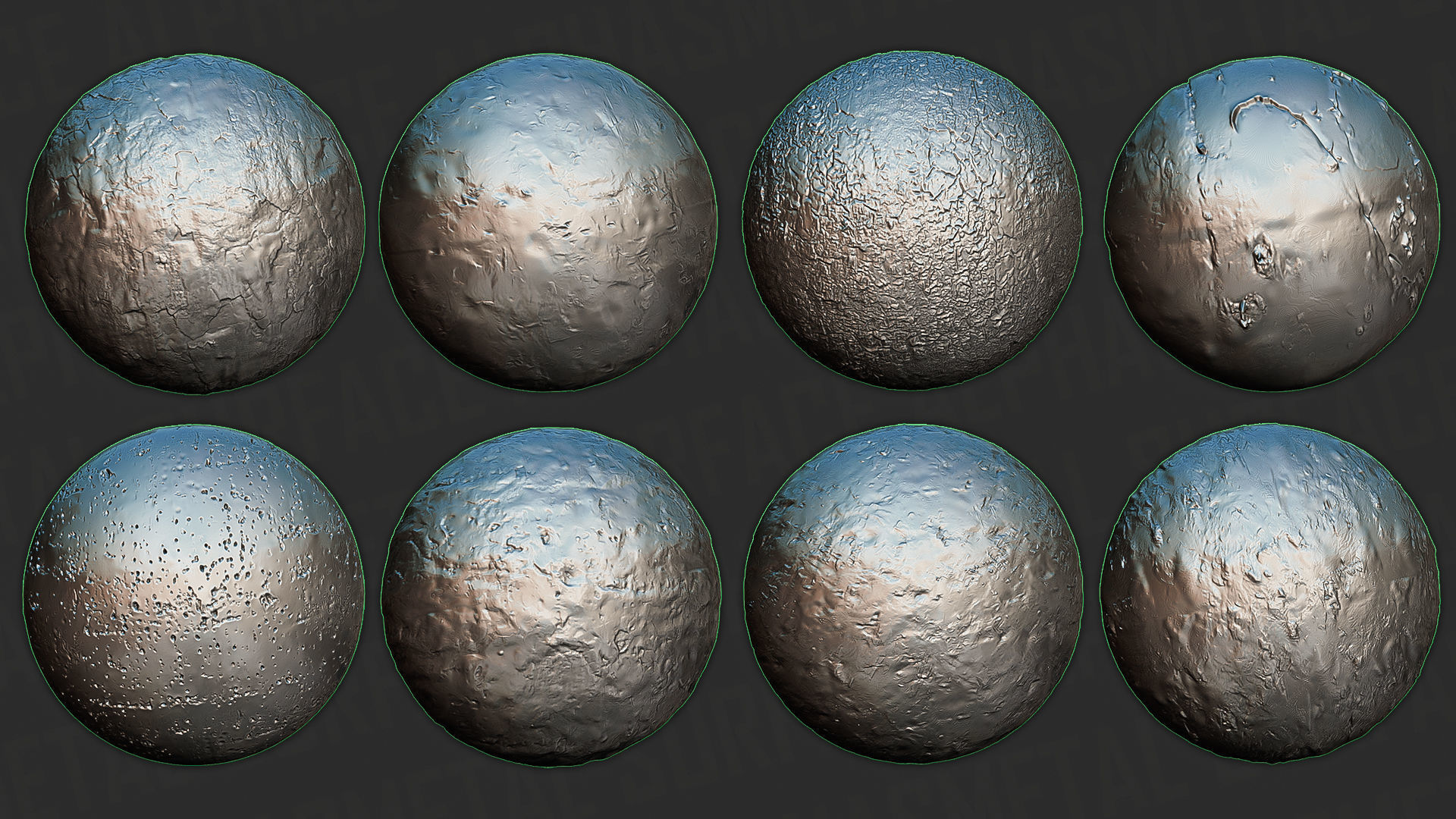 Metal Surface Alphas for ZBrush 3D model | CGTrader