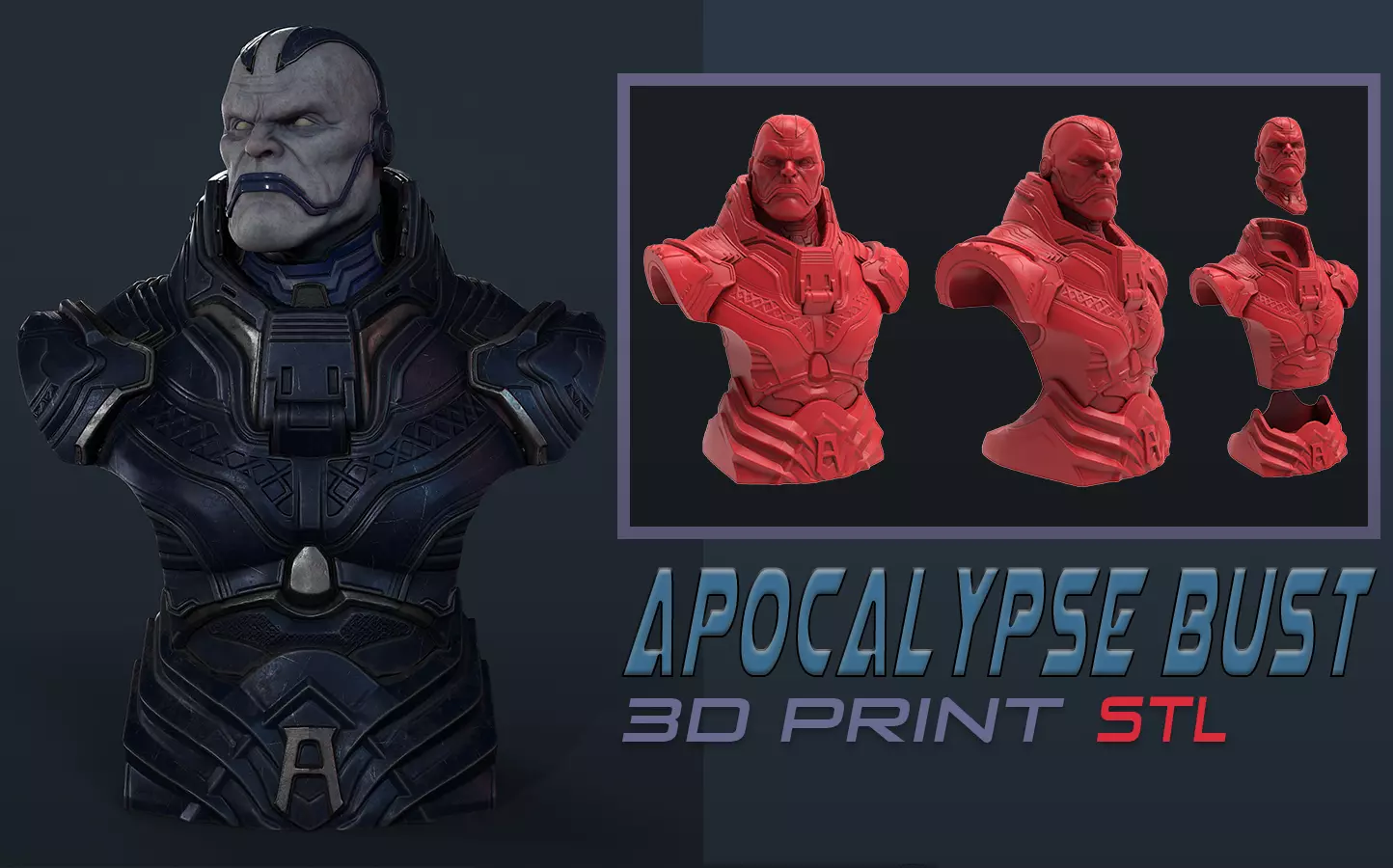 Apocalypse bust 3D print 3D model 3D printable | CGTrader