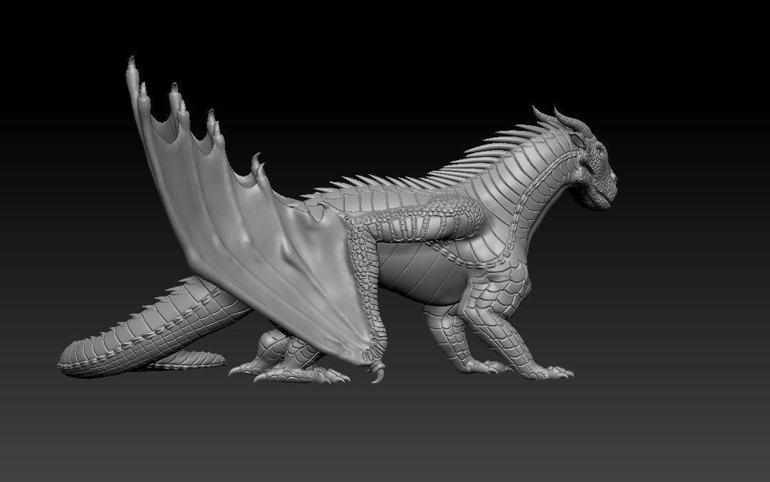 Dragon of Mud Tribe from Wings of Fire Procreate version 3D model ...