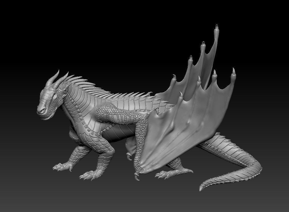 Dragon of Mud Tribe from Wings of Fire Procreate version 3D model ...