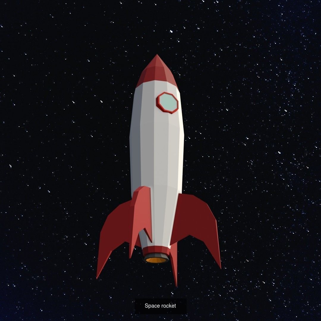 3D Model Collection Low poly rockets rocket ship in space - screenshots ...