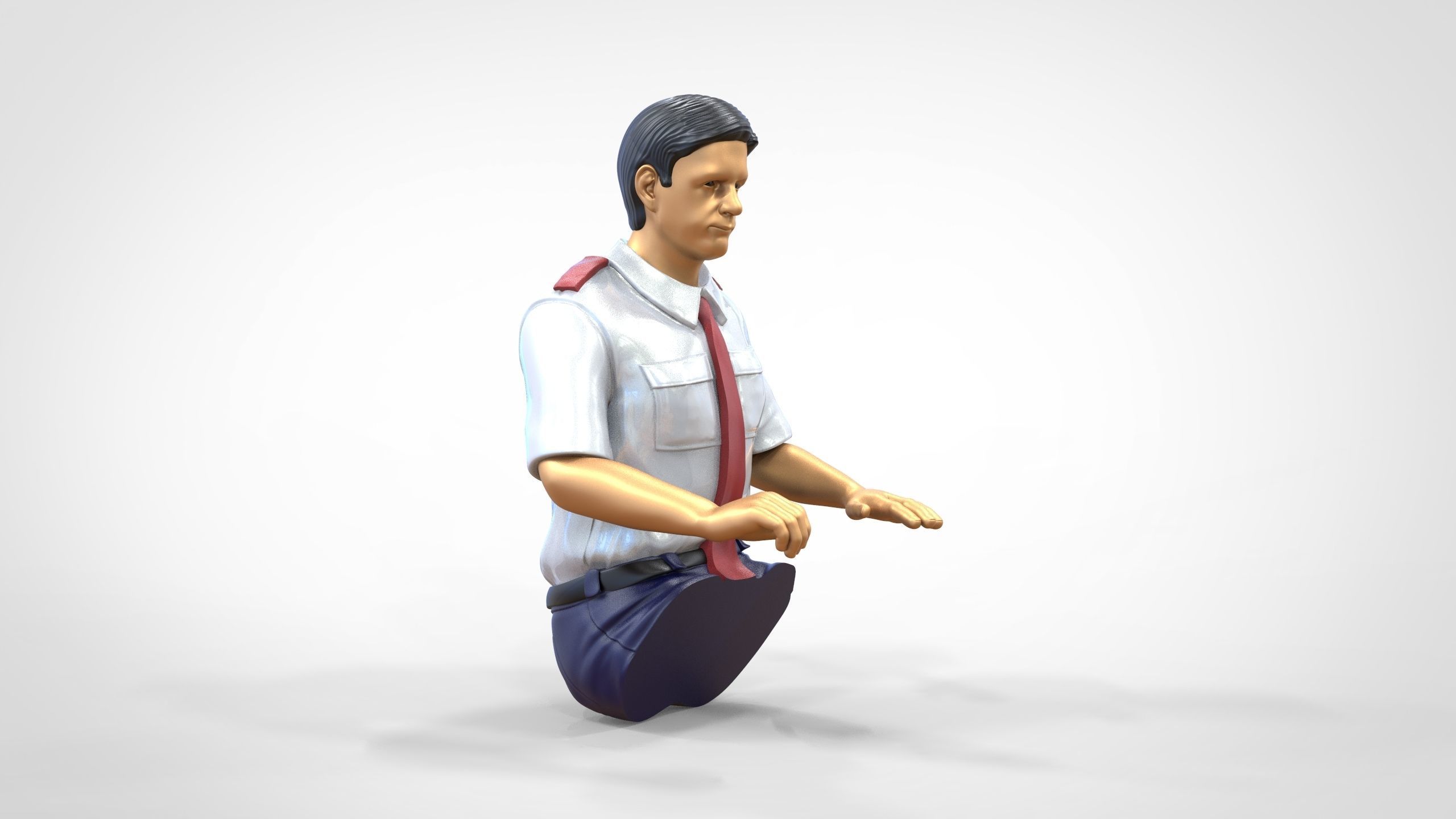 N2 City Train Driver 3D model 3D printable | CGTrader