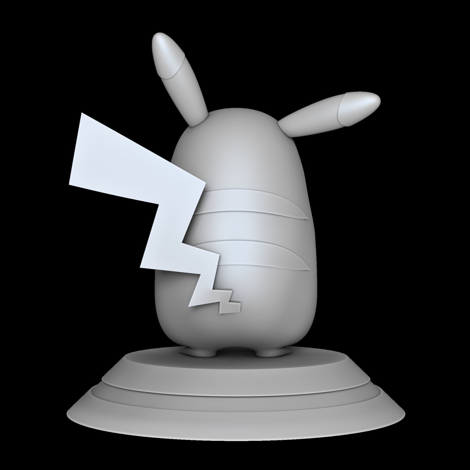 Pikachu fat - Pokemon 3D model 3D printable | CGTrader