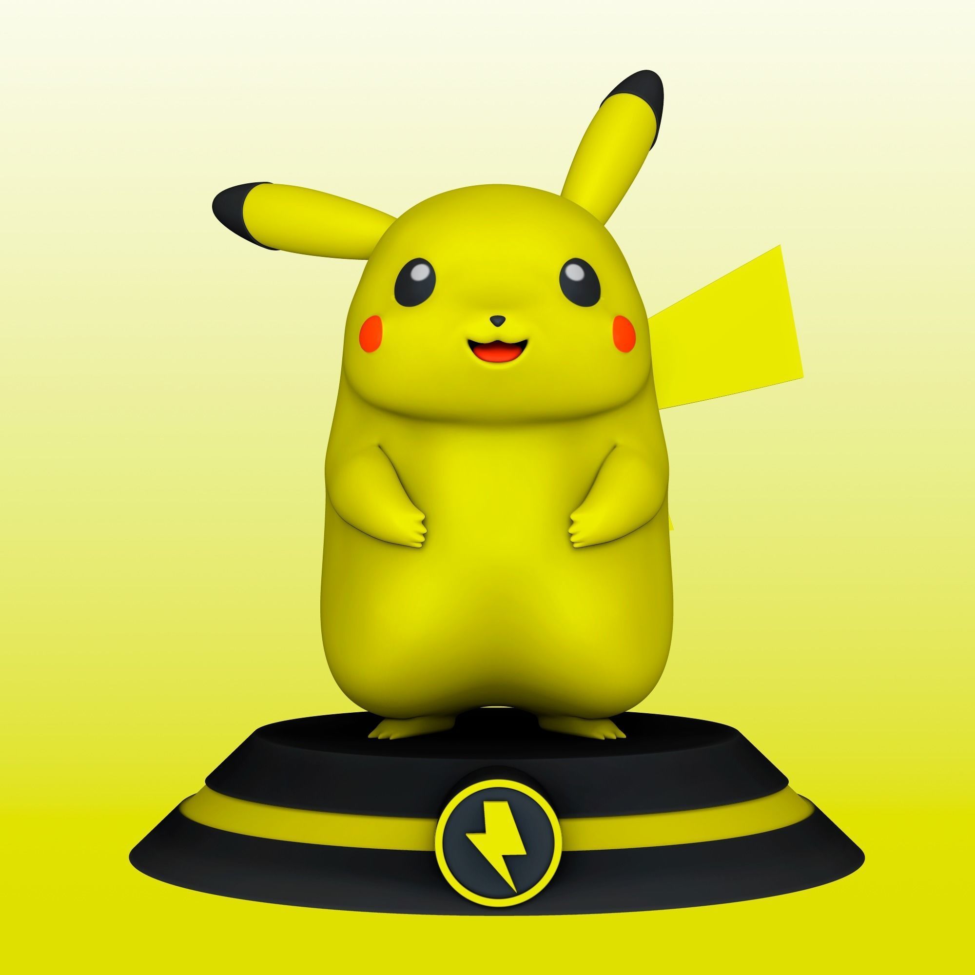Pikachu fat - Pokemon 3D model 3D printable | CGTrader