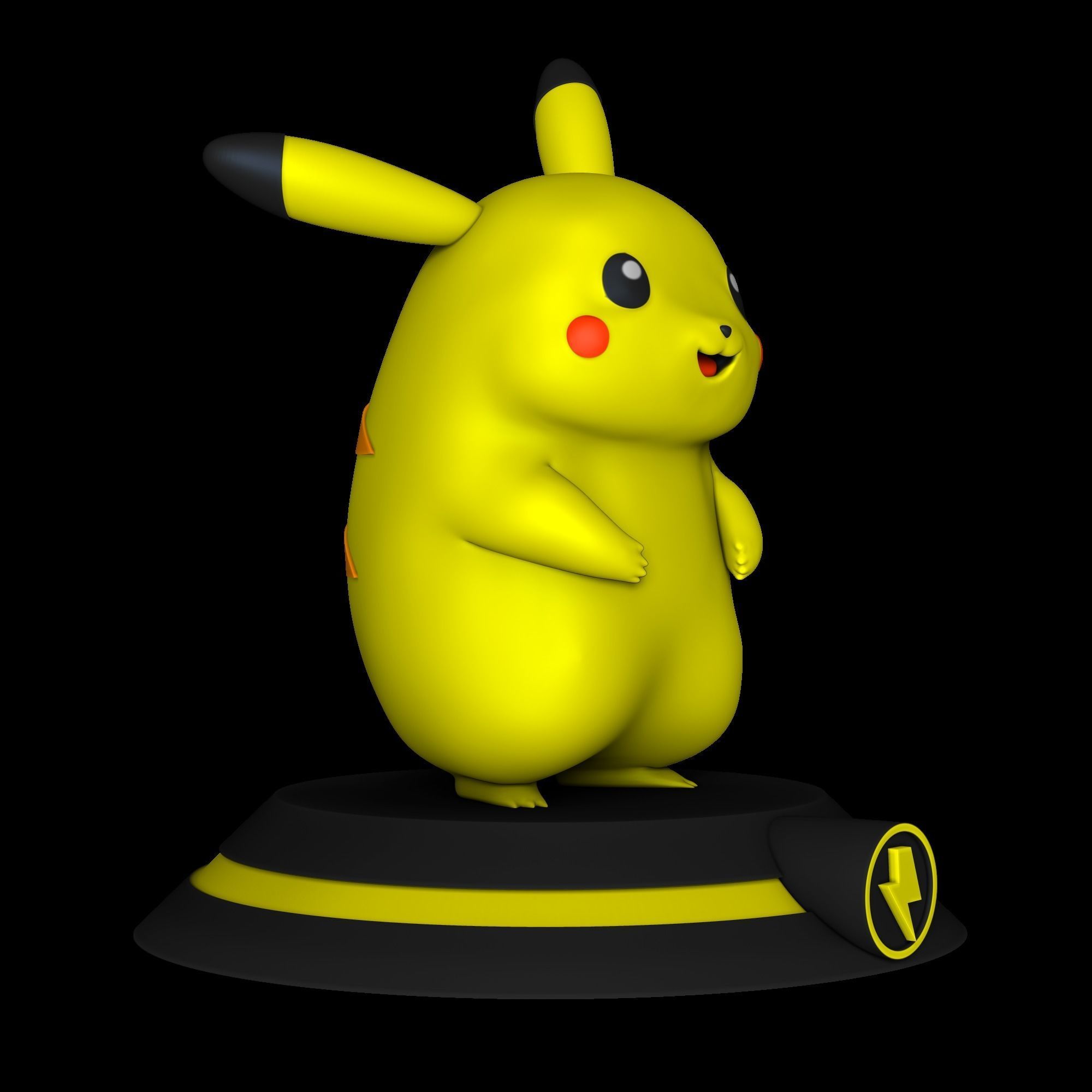 Pikachu fat - Pokemon 3D model 3D printable | CGTrader