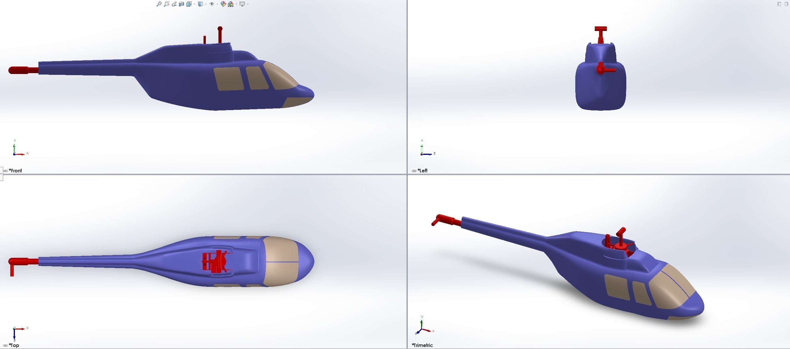 Jet Ranger fuselage for TREX 470 3D model 3D printable | CGTrader