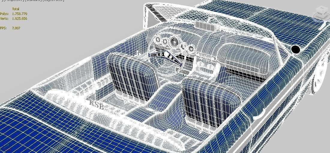 1963-64 chevrolet impala blue 3D model rigged | CGTrader