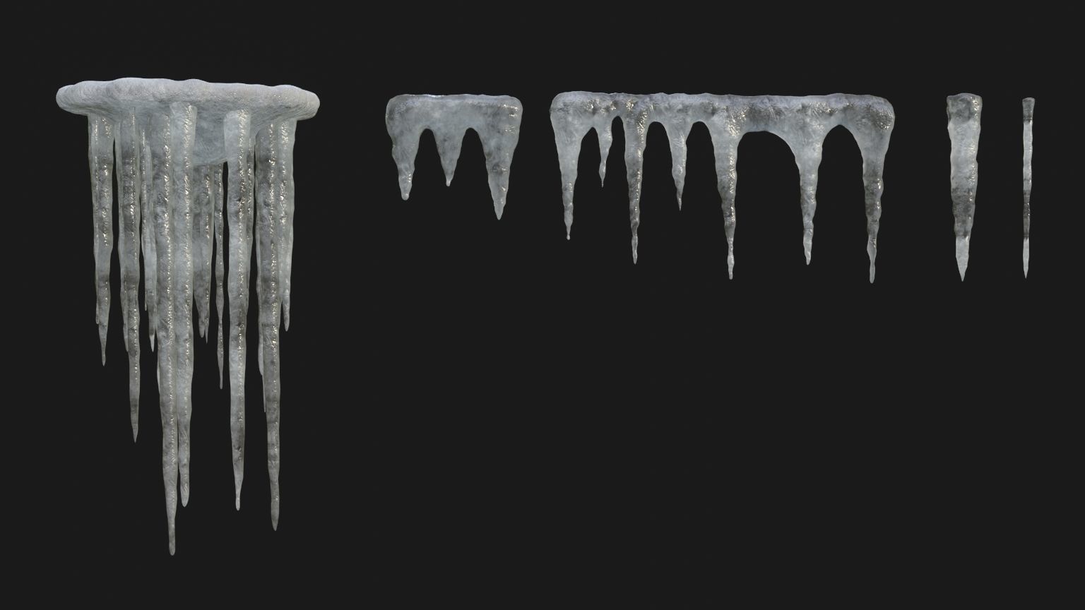 3D model Icicles Pack VR / AR / low-poly | CGTrader