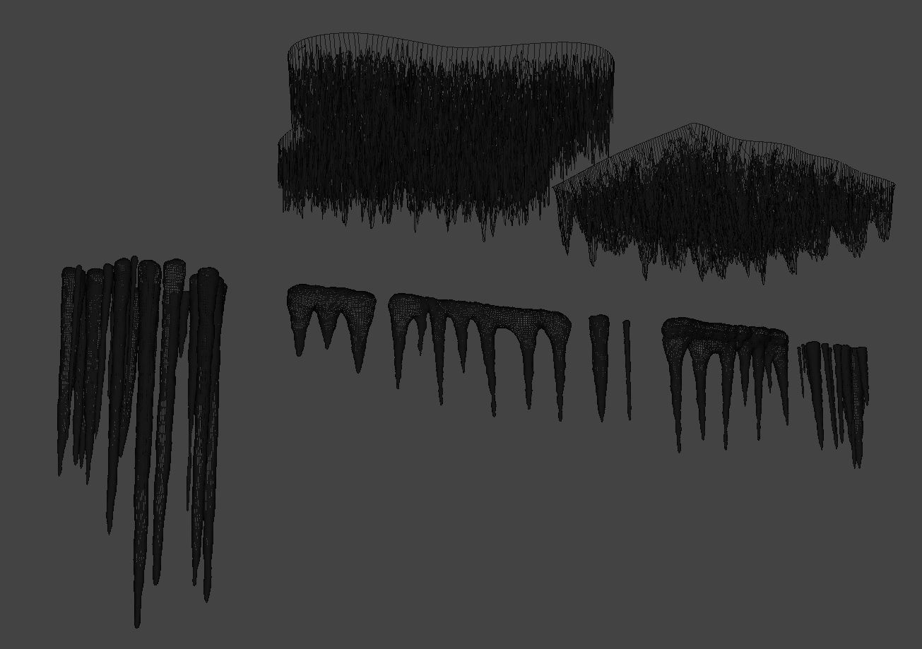 3D model Icicles Pack VR / AR / low-poly | CGTrader