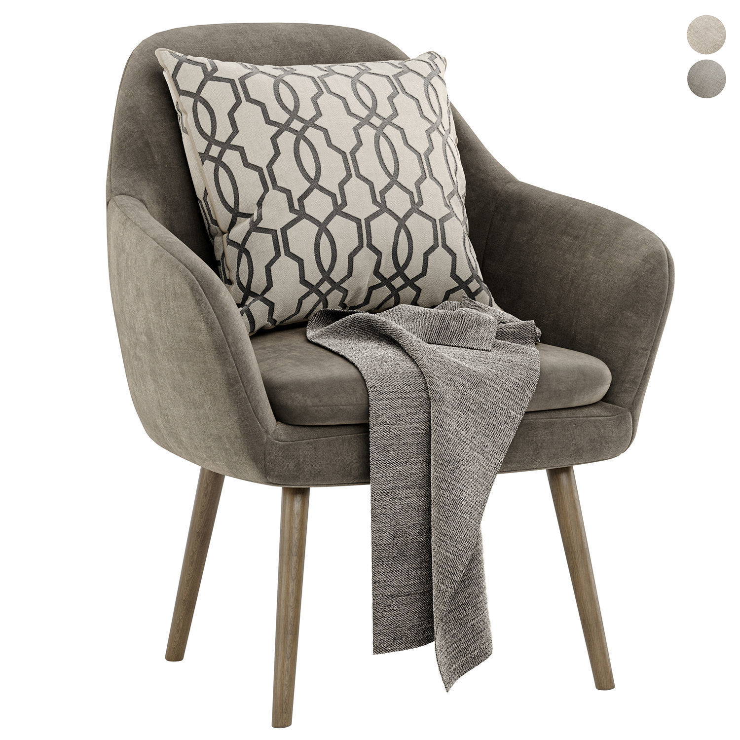 Mustache modern chair 3D model | CGTrader