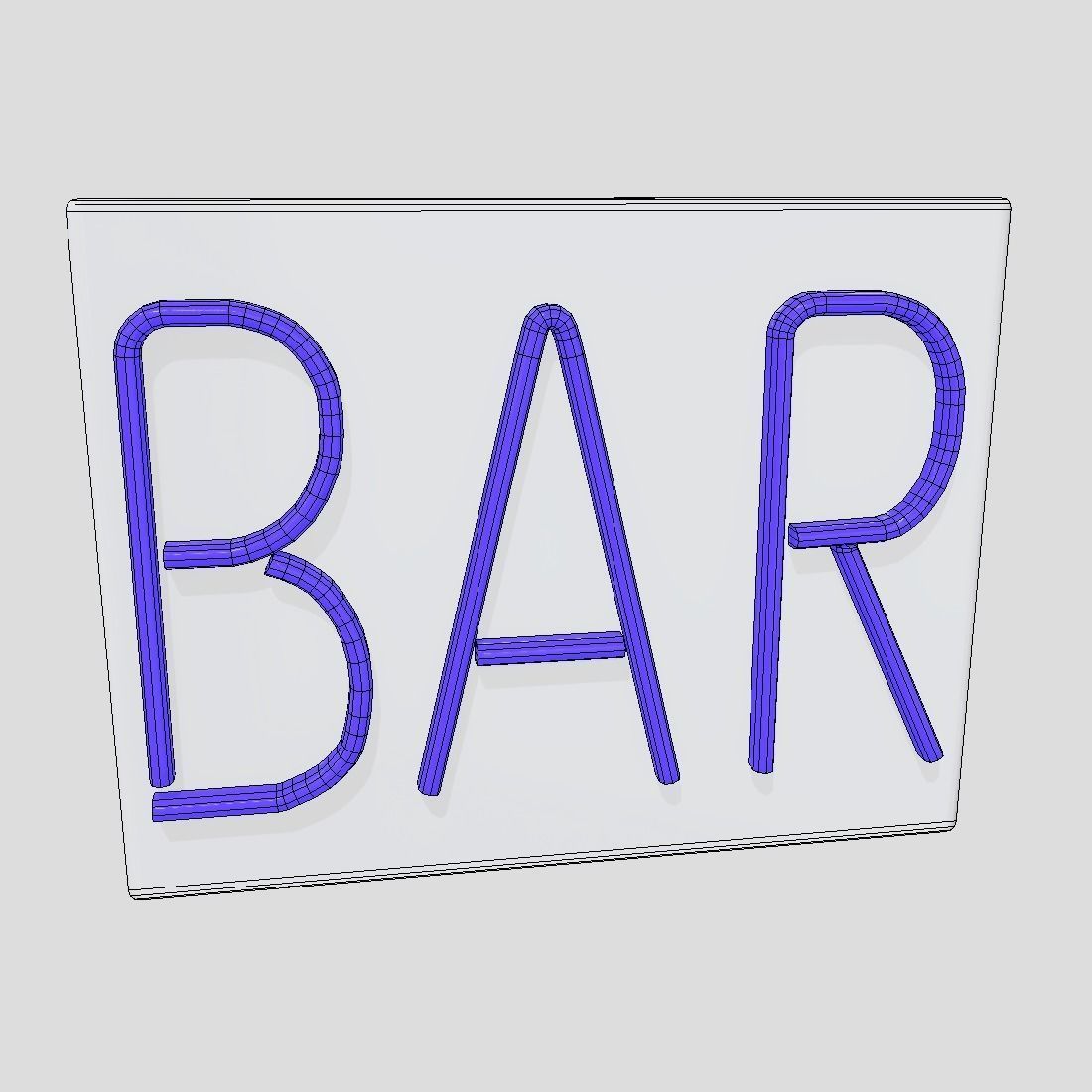 3D model Neon Sign Bar VR / AR / low-poly | CGTrader
