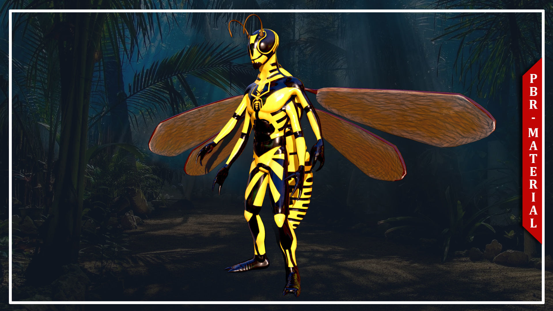 3D model Yellow Jacket Fly VR / AR / low-poly | CGTrader