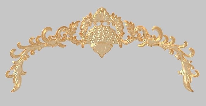 pattern wood machine cnc carving Classic luxurious gold 3D model | CGTrader