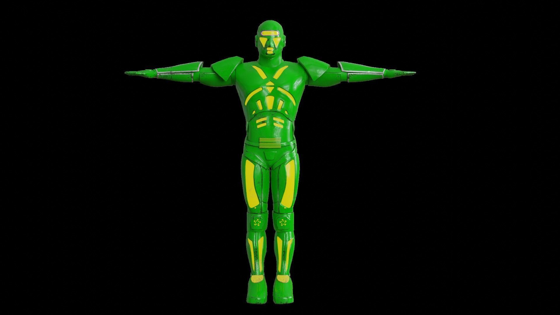 High-quality green robot 3D model | CGTrader