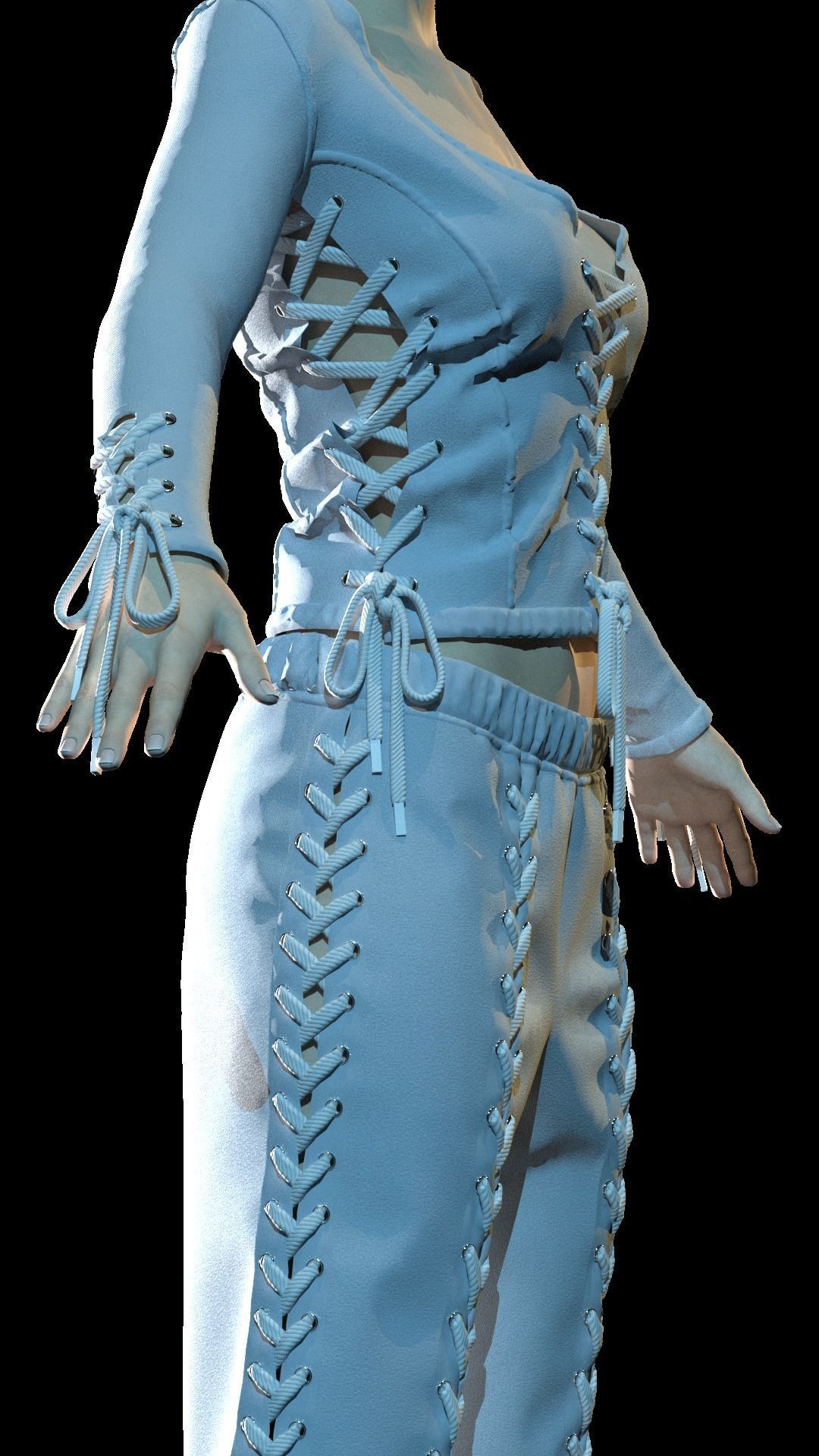 Laced Tracksuit 3D model | CGTrader