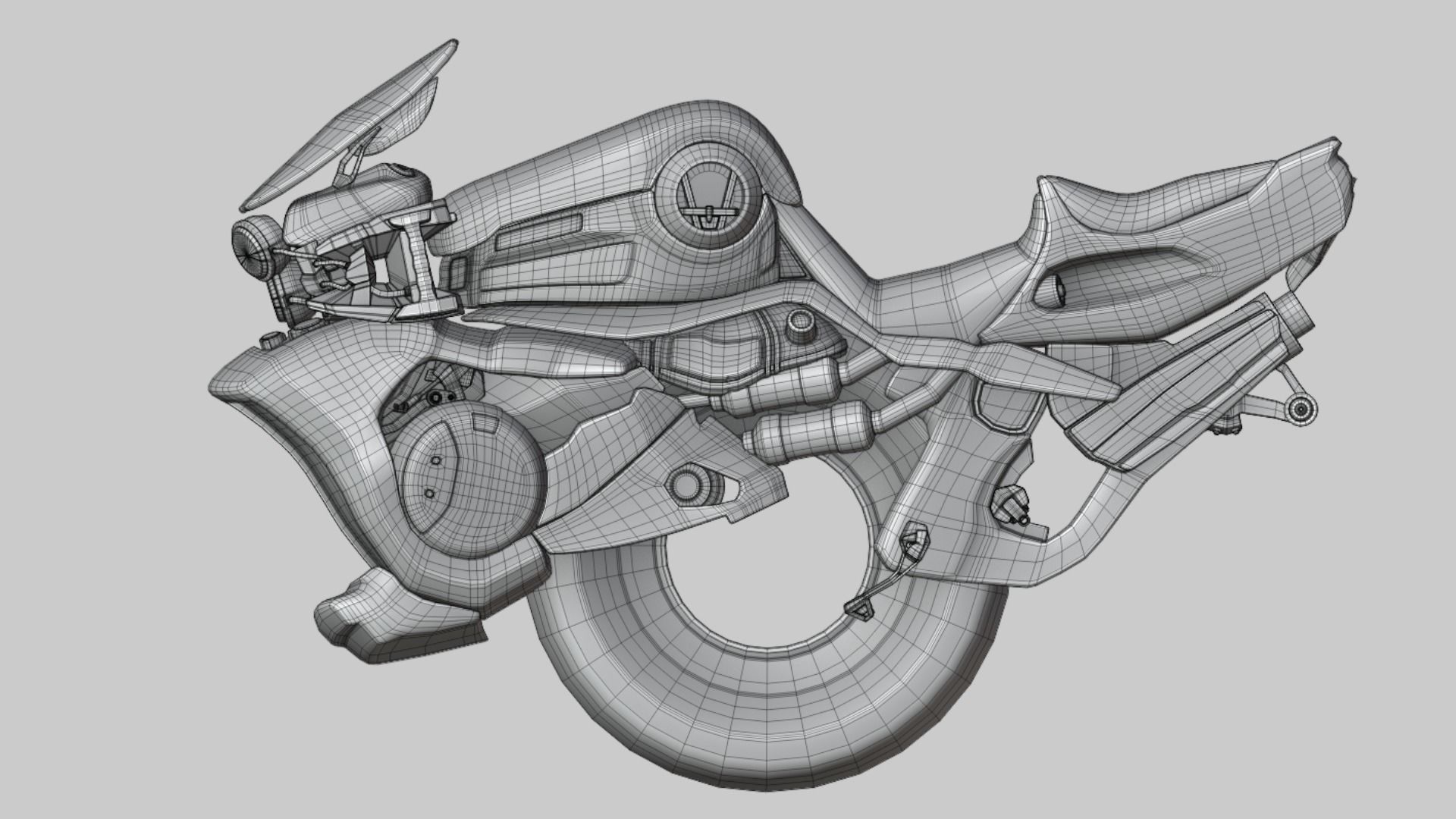 Gyro Sci-Fi Bike 3D model | CGTrader