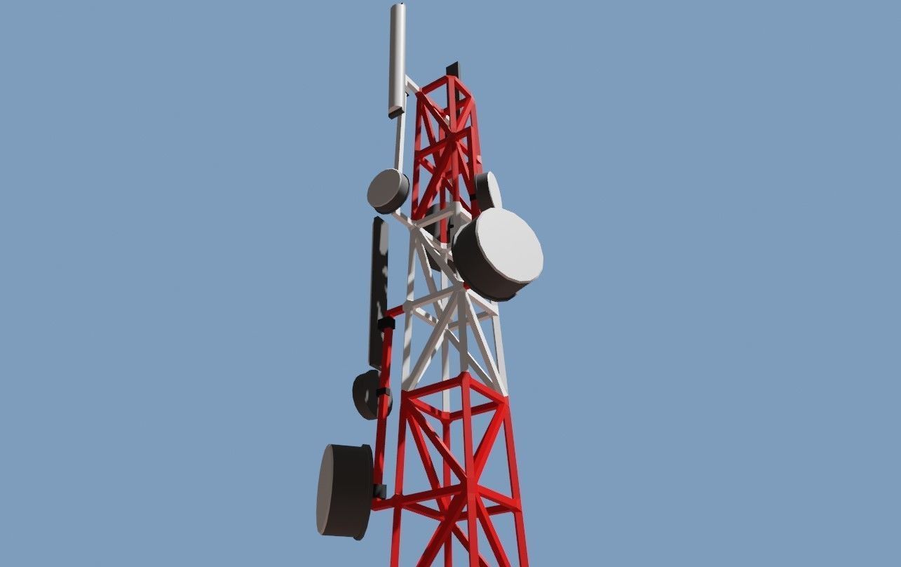 3D model Cell Tower - Torre de Celular VR / AR / low-poly | CGTrader