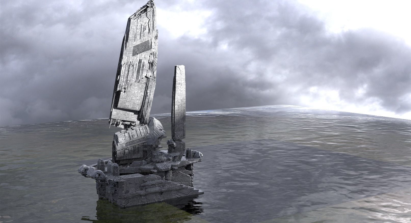 Halo Forerunner Inspired Tower 3D model | CGTrader