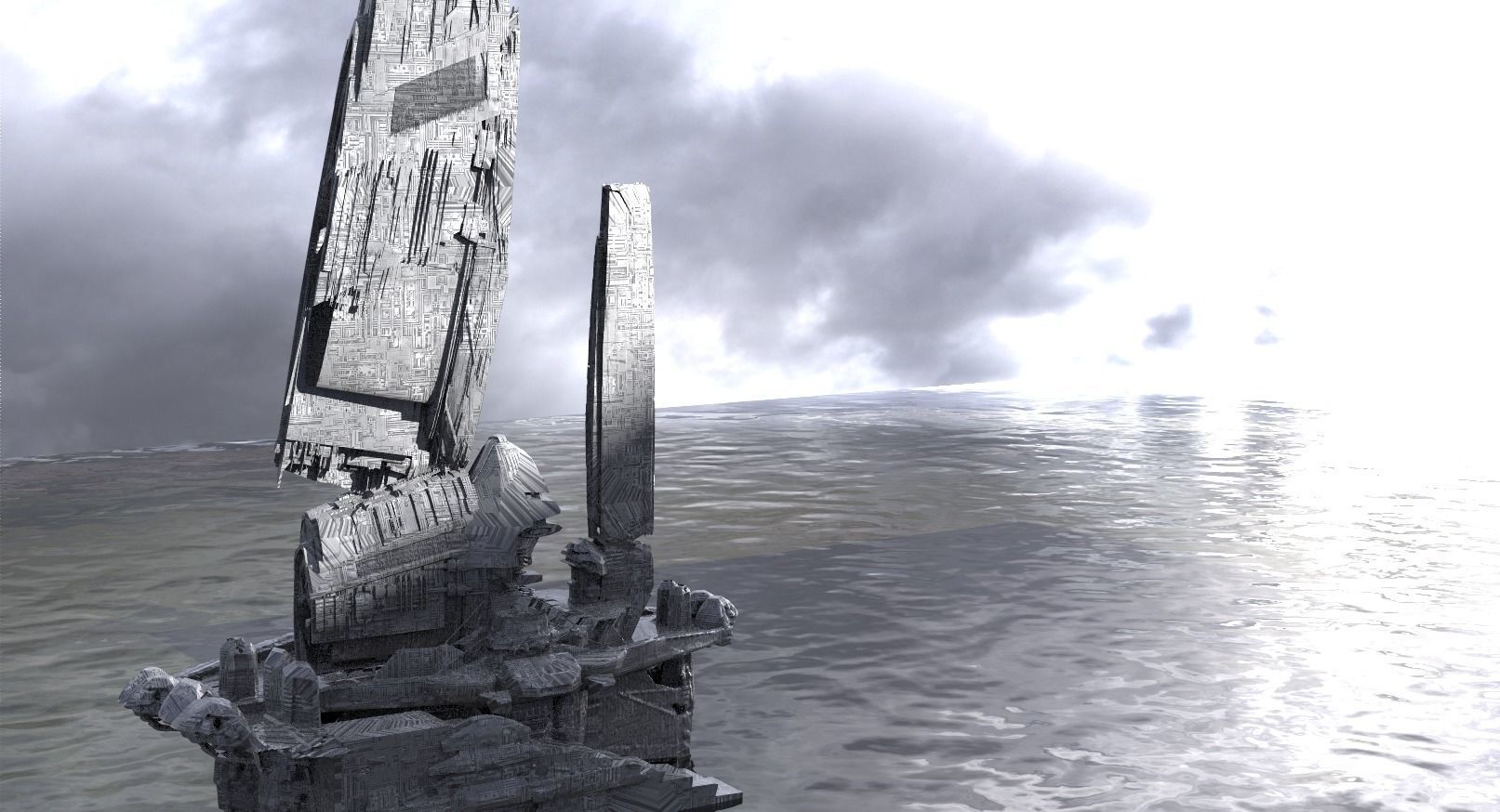 Halo Forerunner Inspired Tower 2 3D model 3D model | CGTrader