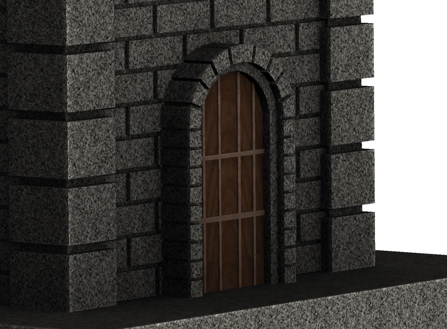 Miniature Brick Textured Castle Square Tower for 3D Printing 3D model ...