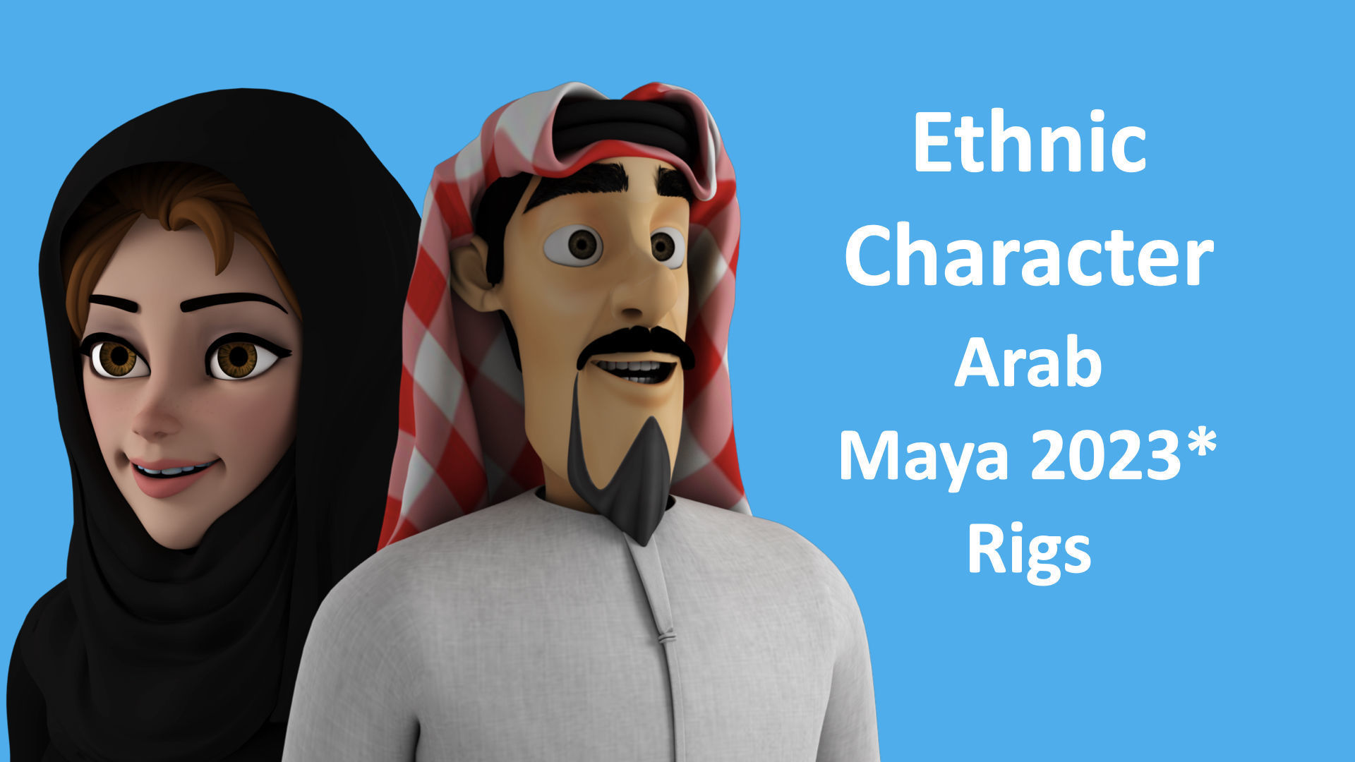 Stylized Ethnic Rigs - Arab - Middle East 3D model rigged | CGTrader