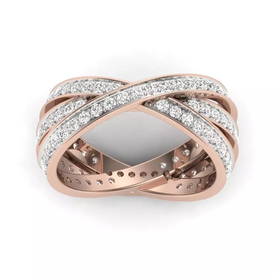 Mobius Diamond Wedding Band Women Ring 3D model 3D printable | CGTrader