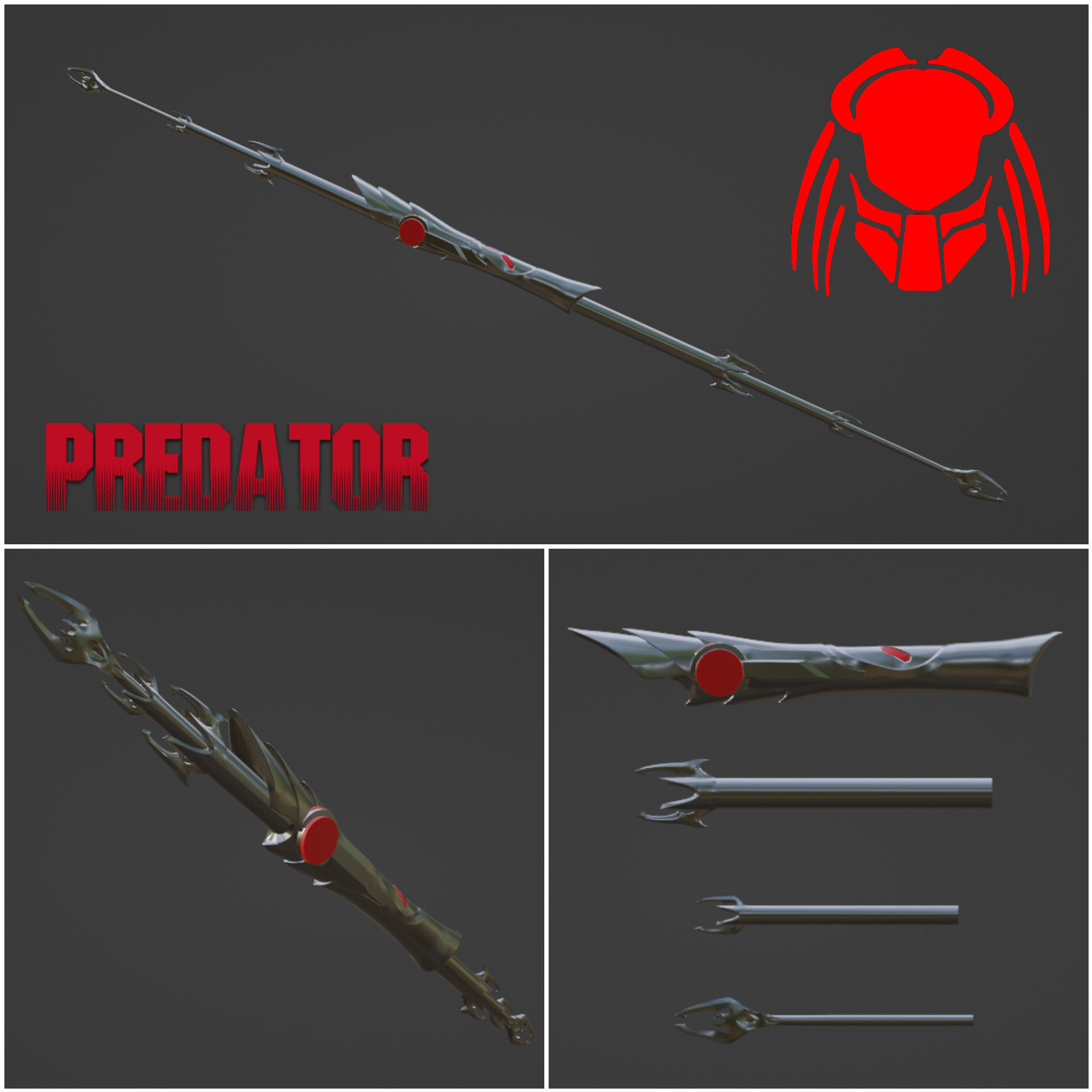 Predator Spear 3D model 3D printable | CGTrader