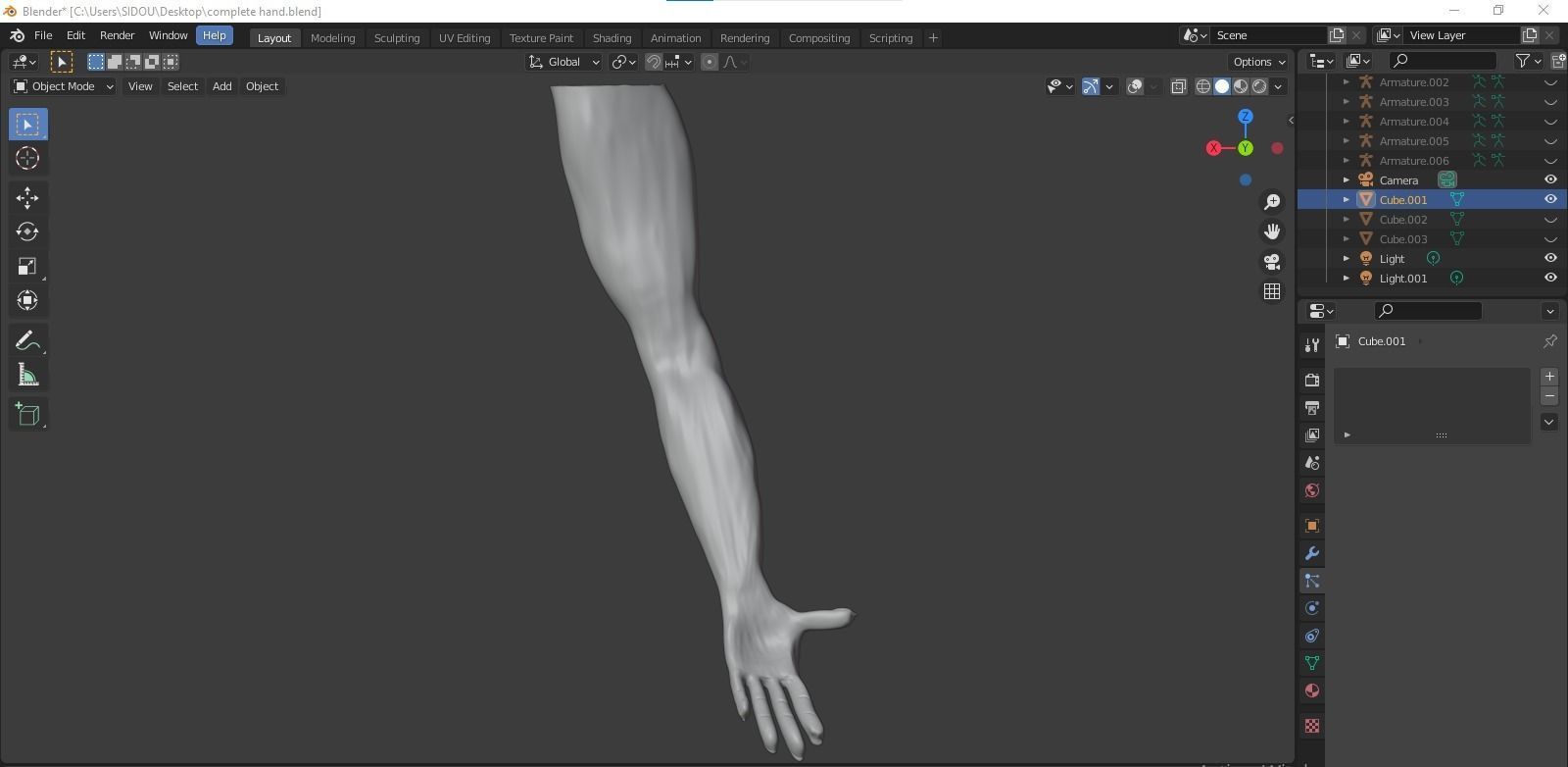 3D arm simple arm models with a realistic texture 3D model | CGTrader