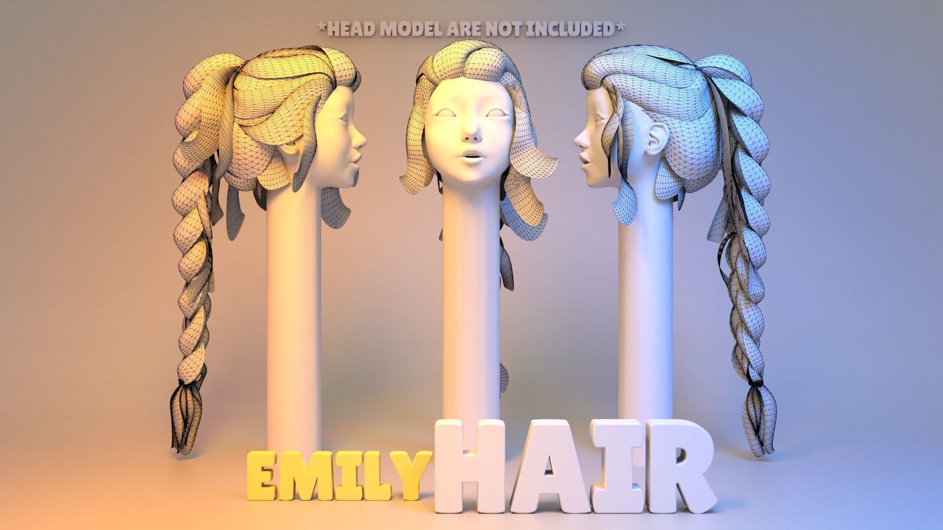 Emily Hair 3D model | CGTrader
