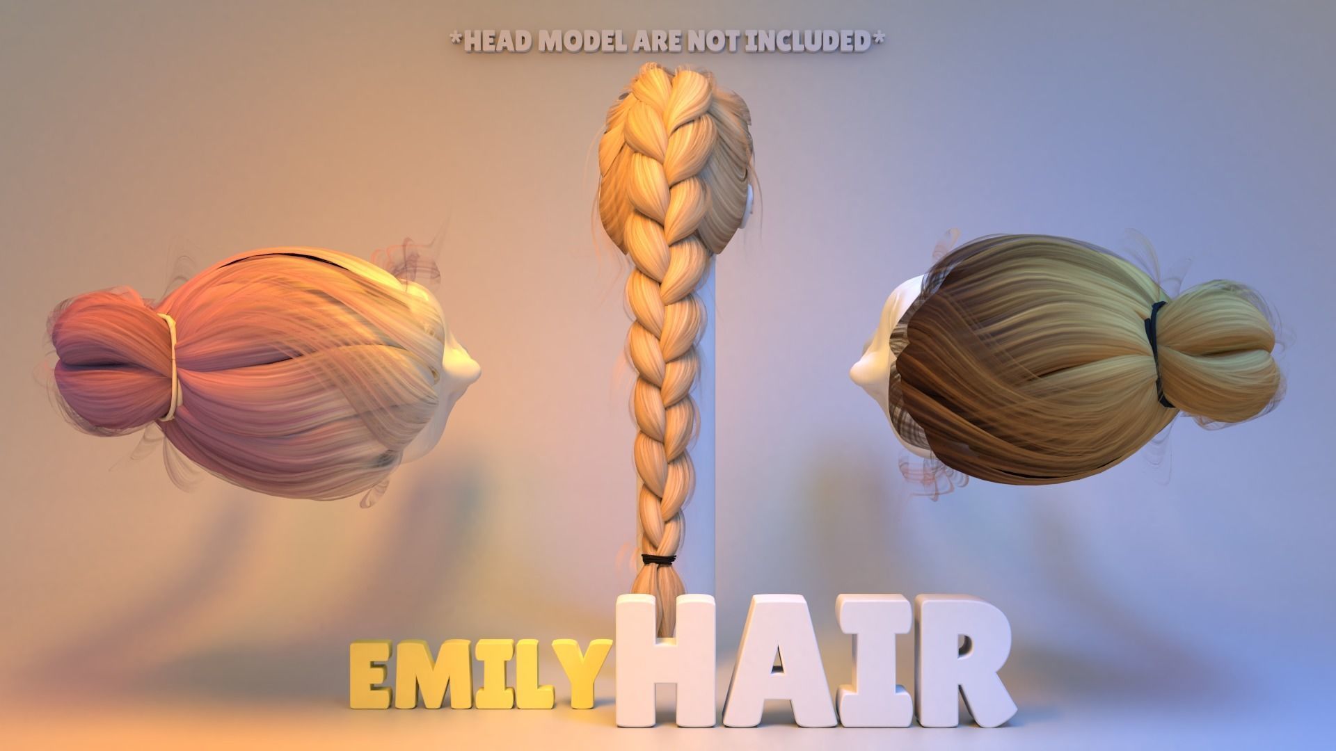 Emily Hair 3D model | CGTrader