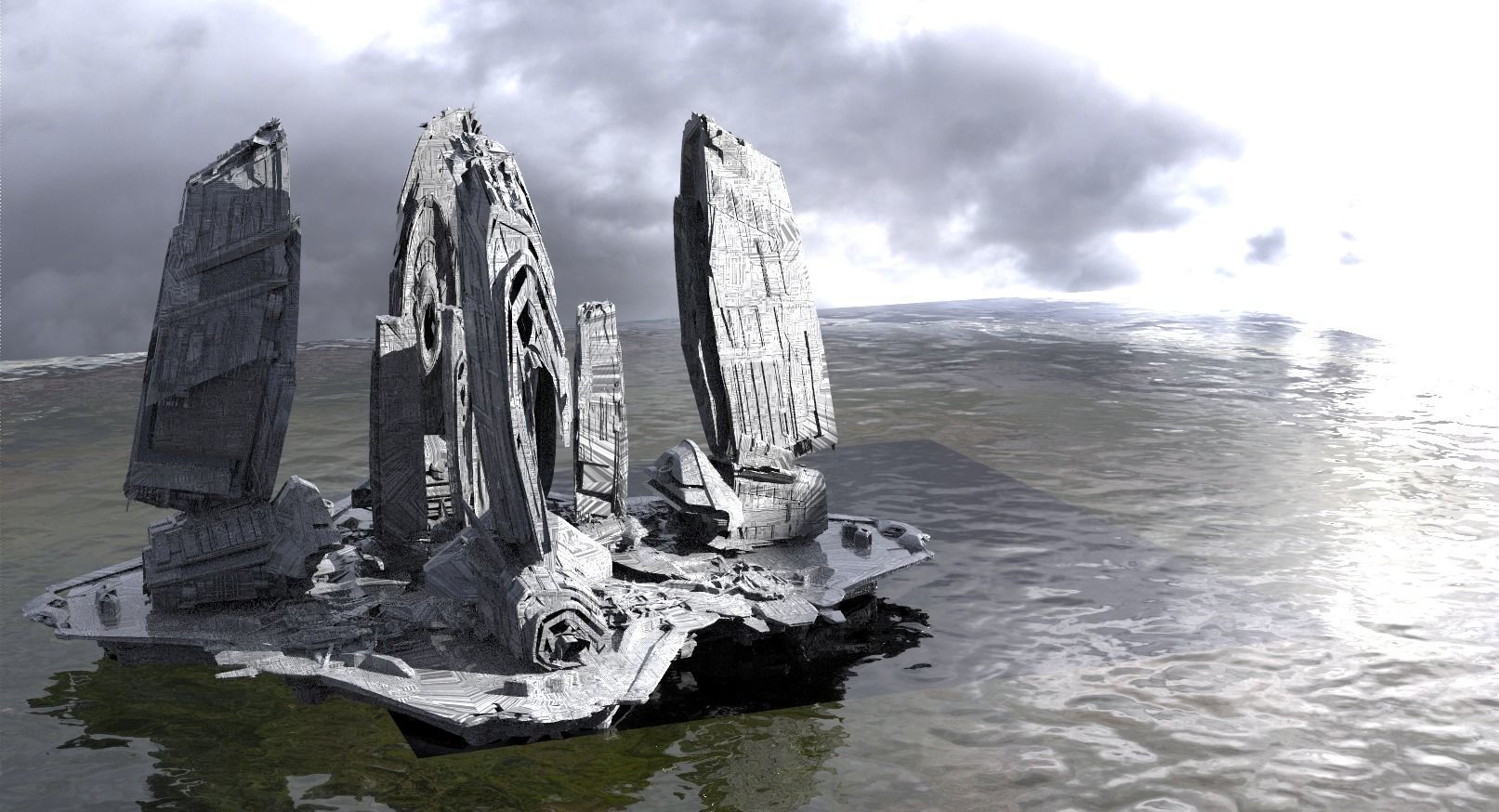 Halo Forerunner Energy structure 3D model | CGTrader