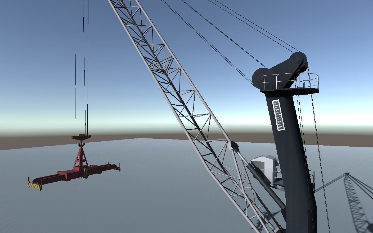 3D model Liebherr LHM 500 Mobile Harbour Crane low-poly 3d model VR ...