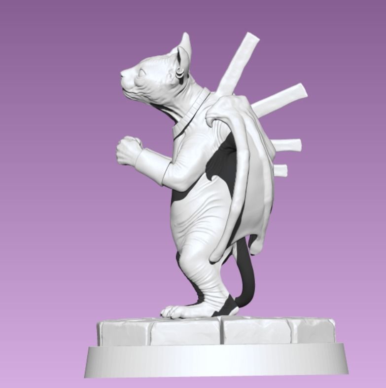Cat miniature 3D model 3D printable | CGTrader