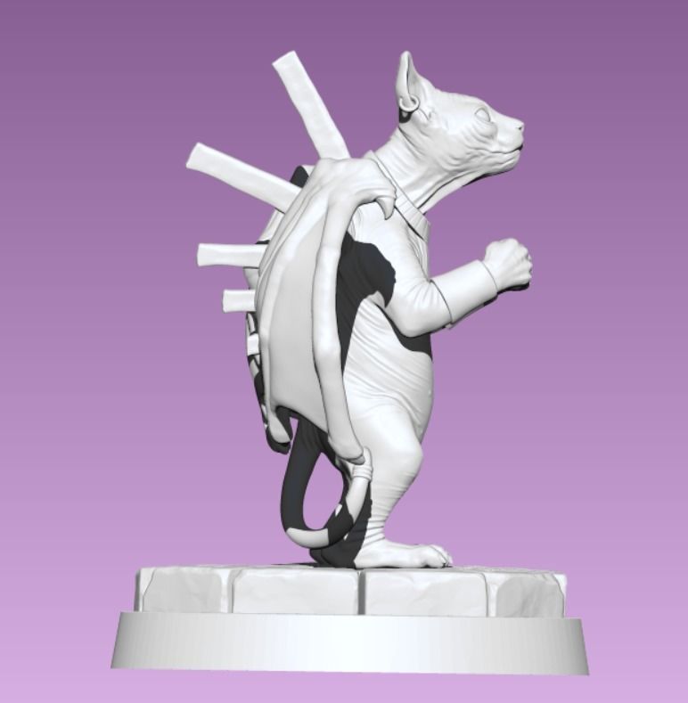 Cat miniature 3D model 3D printable | CGTrader