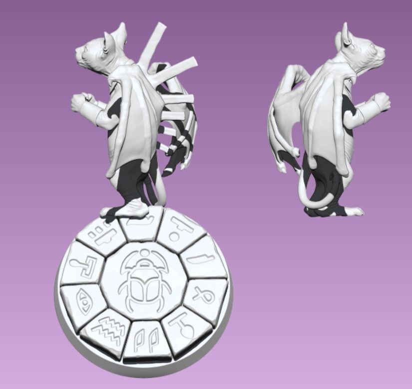 Cat miniature 3D model 3D printable | CGTrader