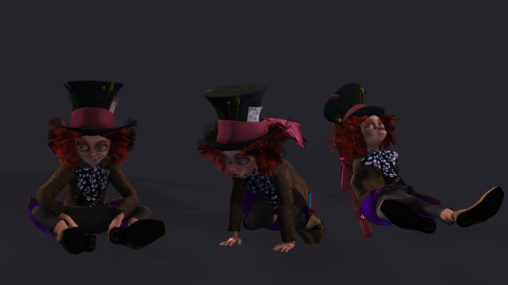 Mad Hatter High quality character full Rigged and Animated 3D model ...